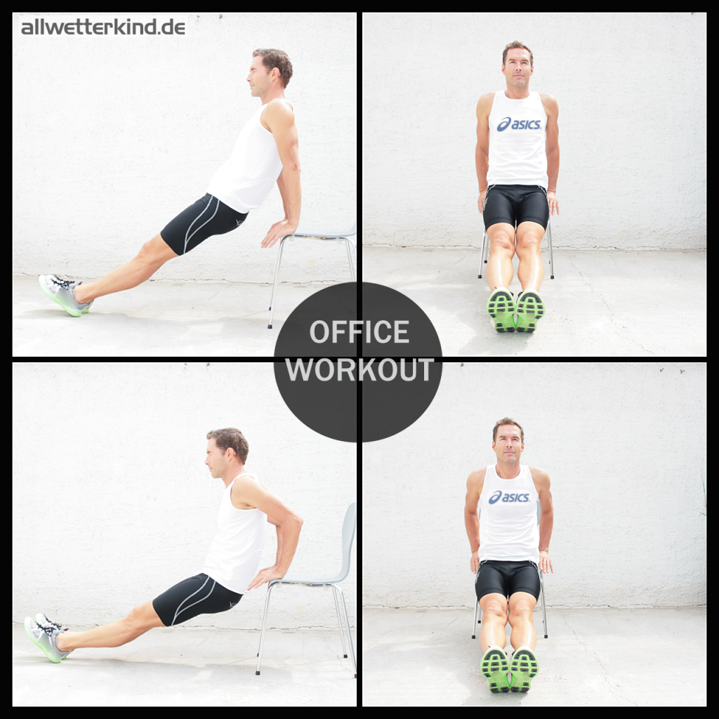 Büro-Arbeit: Trizeps-Dips - DER AUSDAUERSPORT-EXPERTE